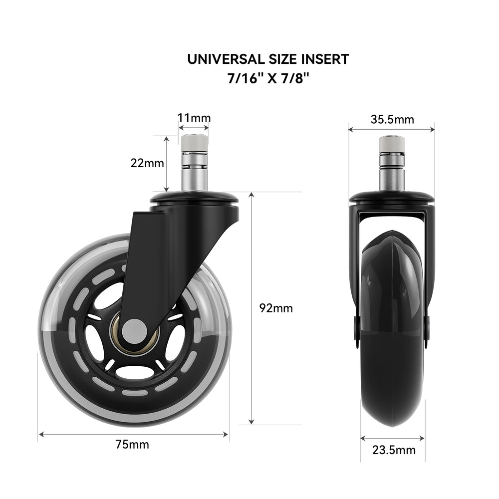 Newtral | Office Rolling Desk Chair Wheels Heavy Duty